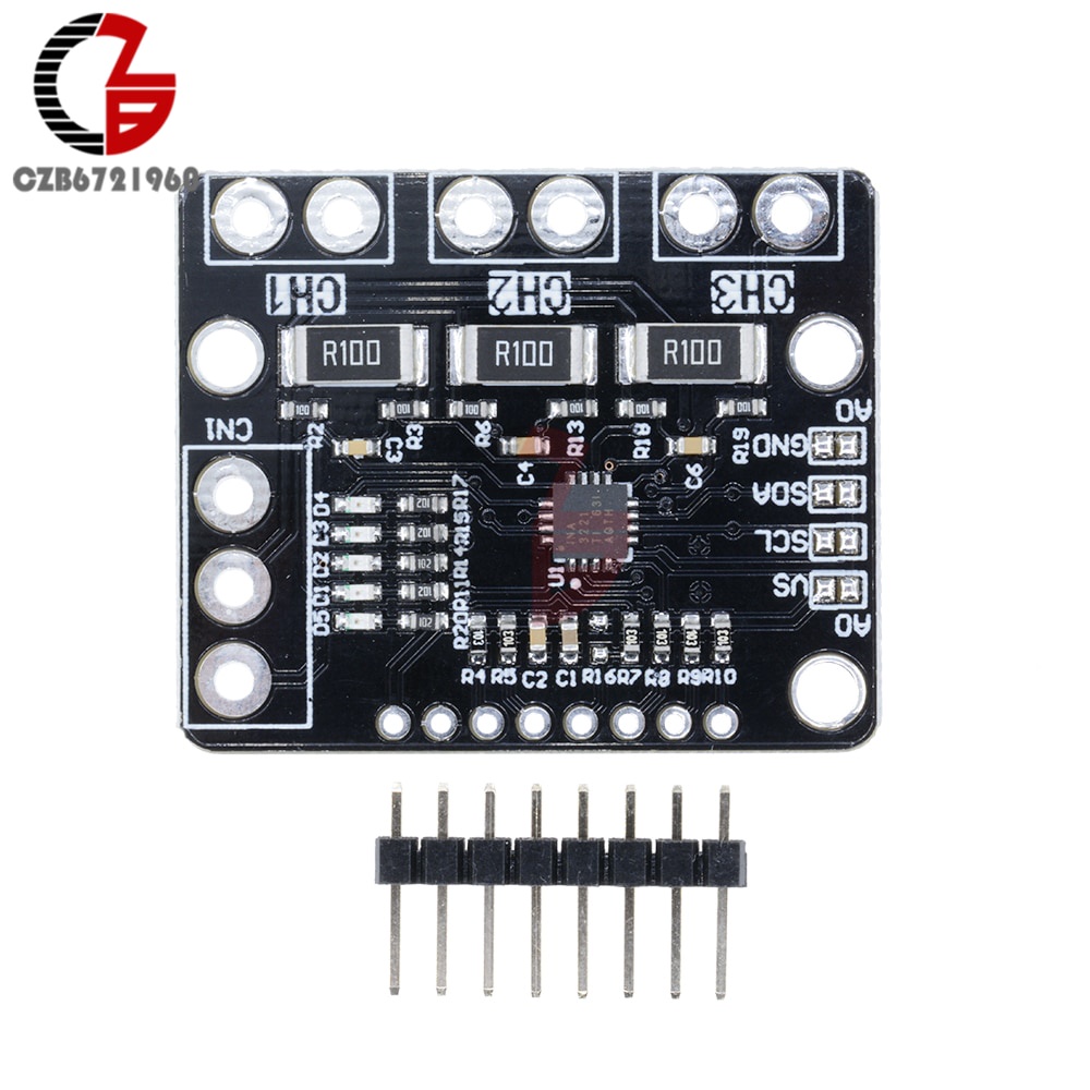 Jual PREORDER 1Set I2C SMBUS INA3221 Triple-Channel Shunt Current Power ...