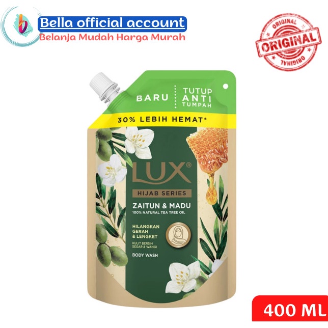 Jual LUX Sabun Mandi Cair Hijab Series Olive Honey Pouch 400ml - Hijab ...