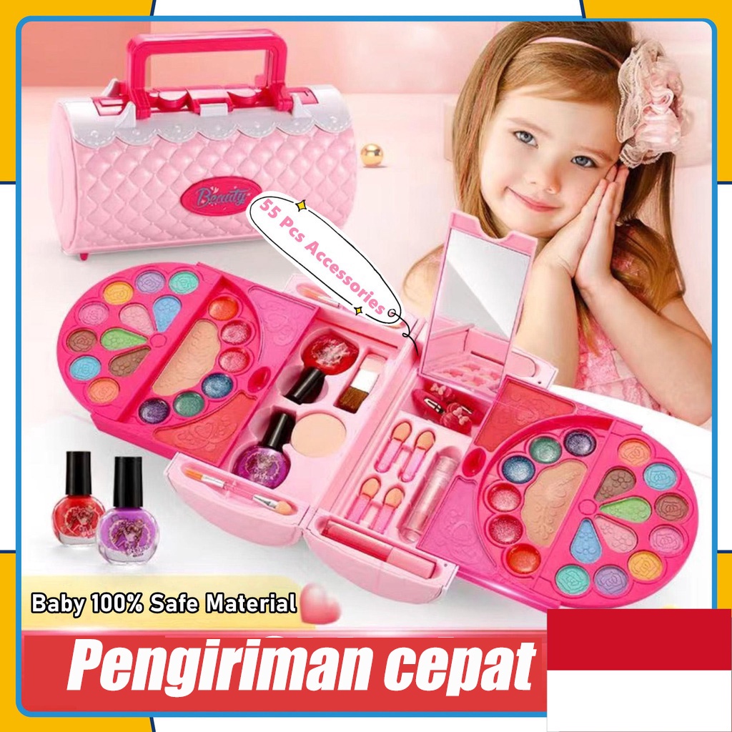 Jual 55PCS Mainan Kosmetik Kecantikan Anak Kasus Peralatan Tidak ...