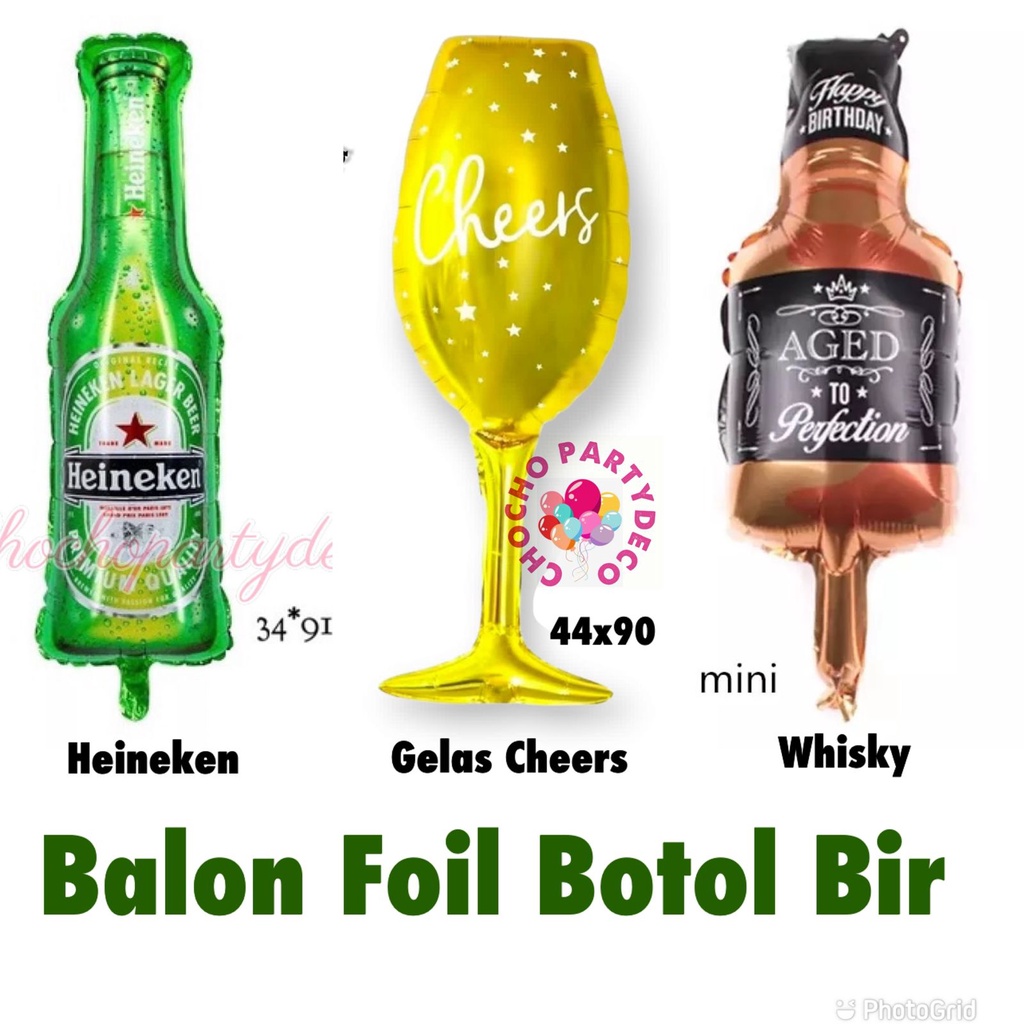 Jual Balon botol Heineken Jumbo - Balon botol gelas cheers - Balon ...