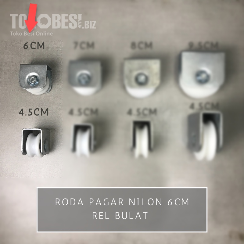 Jual Roda pagar nilon 6cm - rel bulat (bh) | Shopee Indonesia