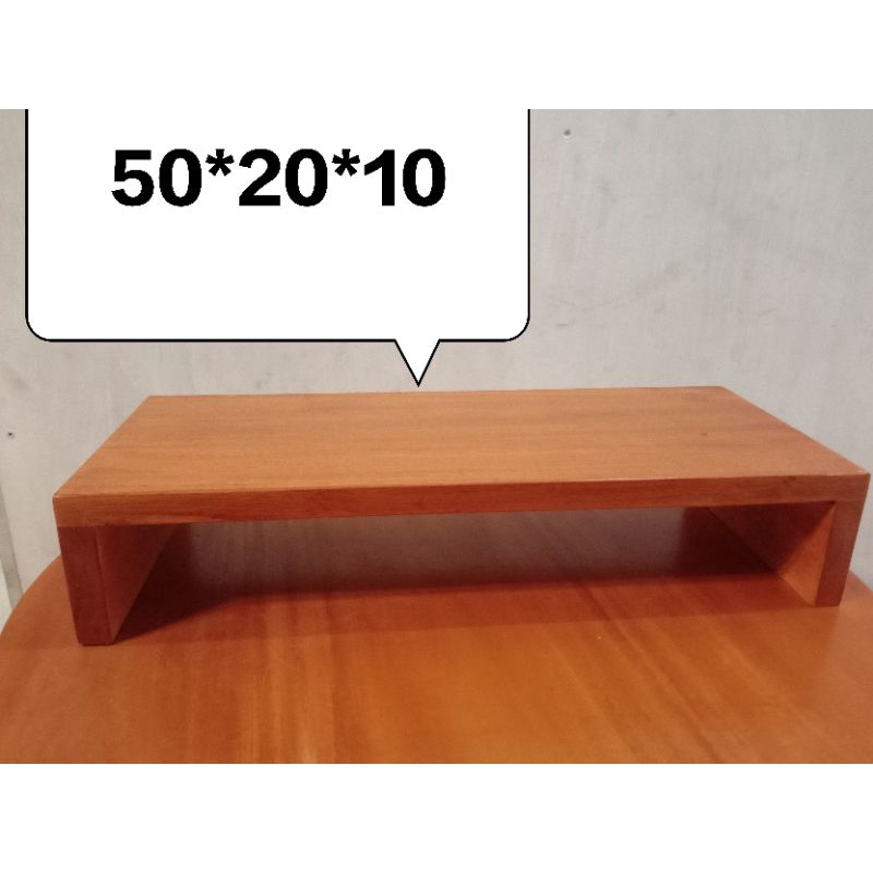 Jual stand monitor dudukan Meja laptop kayu mahoni 50*20*10 | Shopee ...