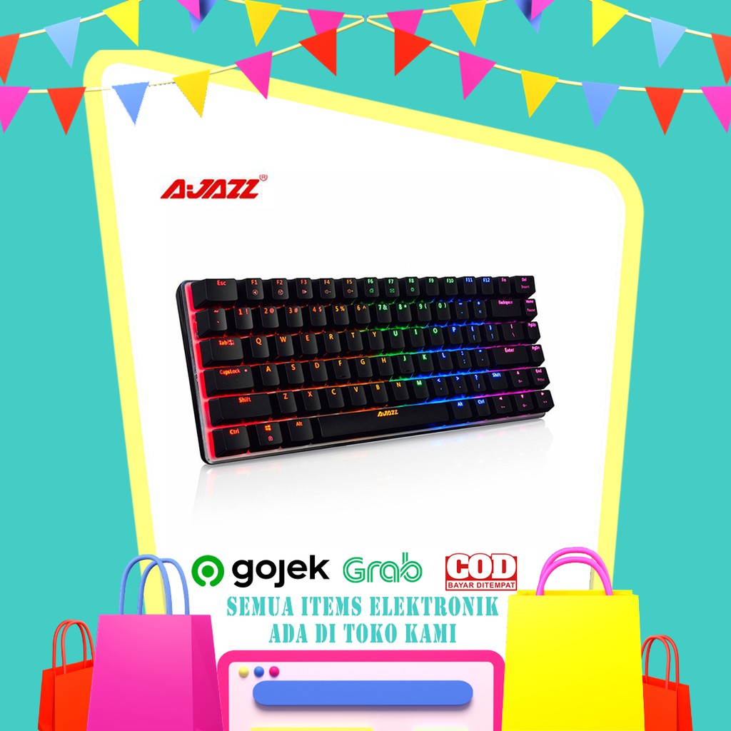 Jual Ajazz Firstblood Mechanical Gaming Keyboard RGB Backlit Blue Switch - AK33 - Black | Shopee ...