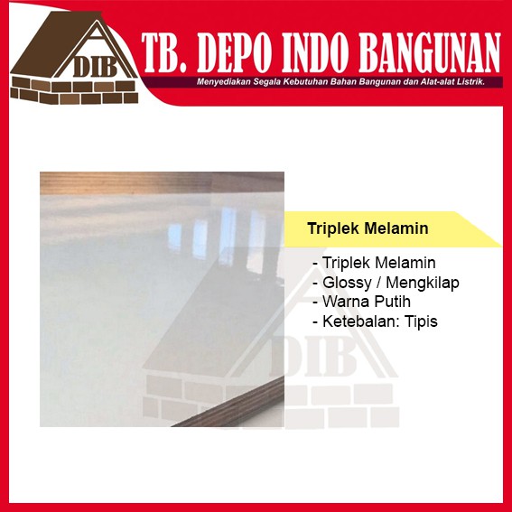 Jual MELAMIN TRIPLEK PUTIH KILAP GLOSS GLOSSY BIASA | Shopee Indonesia