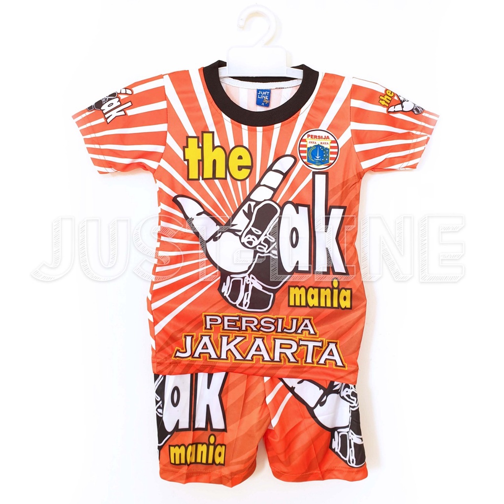 Jual jersey setelan baju bola persija the jak mania printing | Shopee ...