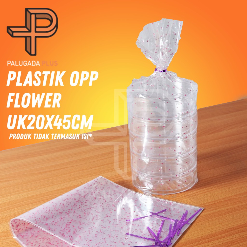 Jual PLASTIK OPP FLOWER/PLASTIK ULTAH 20X45 ISI 12 LEMBAR | Shopee ...
