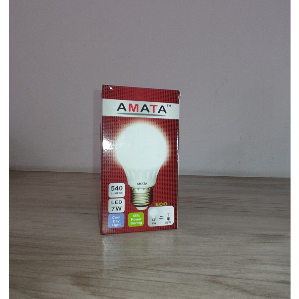 Jual Lampu LED AMATA LED Bulb Cool Day Light 7 Watt | Shopee Indonesia