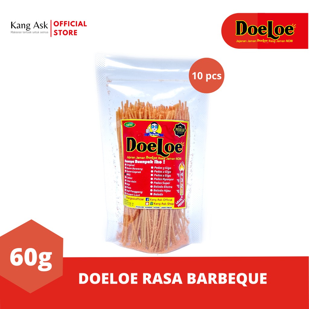 Jual Mie Lidi Doeloe Rasa BBQ Barbeque 60 Gram Snack KangAsk - 10 Pcs ...