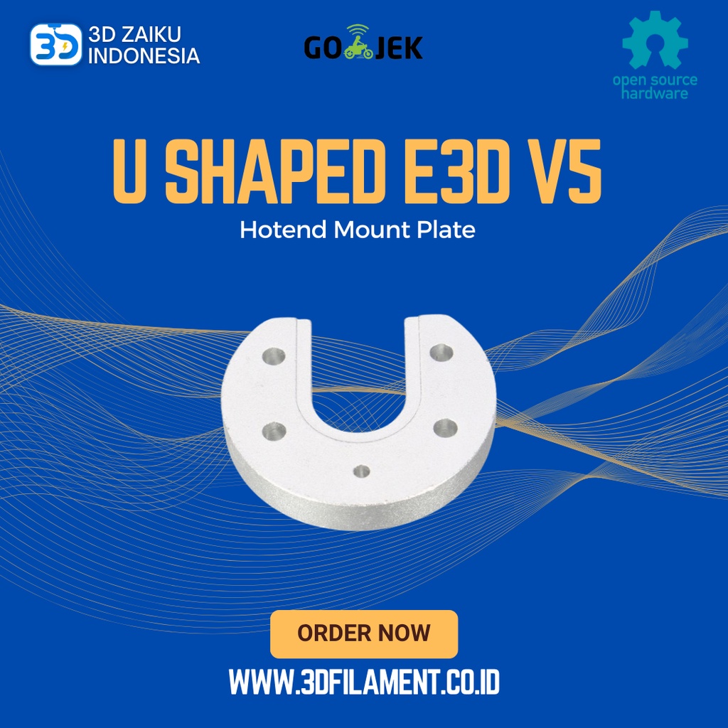 Jual Reprap Hotend Mount Plate U Shaped for E3D V5 | Shopee Indonesia