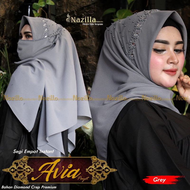 Jual JILBAB SEGI EMPAT AVIA PAYET SQUARE ORIGINAL NAZILLA | Shopee Indonesia