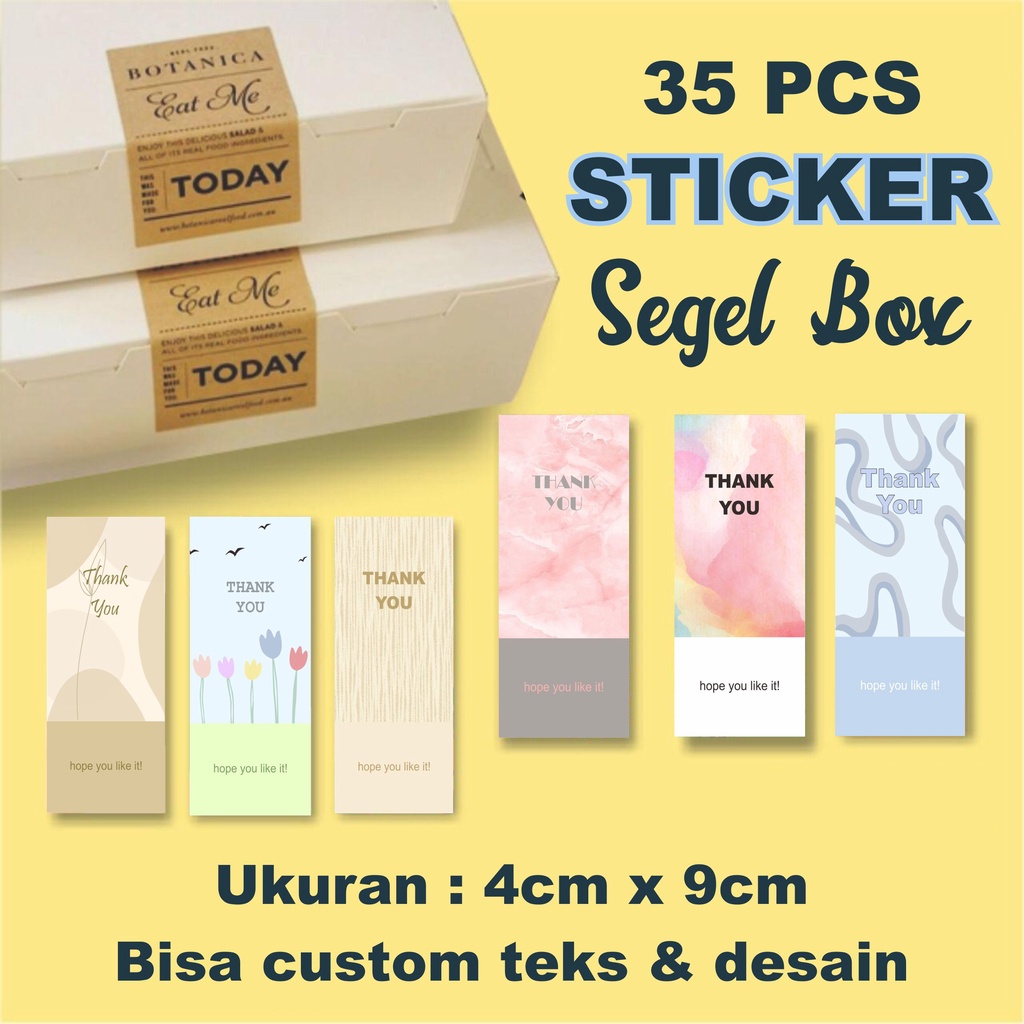 Jual [35 PCS] Stiker/Sticker Segel Box (Seal Box/Label Packaging ...