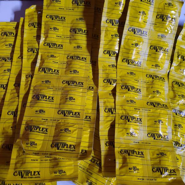 Jual Caviplex suplemen multivitamin dan mineral 1 strip (10 tablet ...