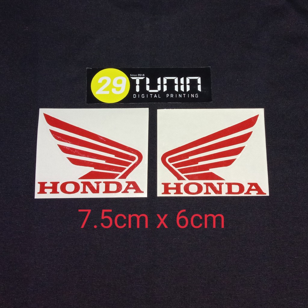 Jual Sticker stiker cutting decal logo Honda retro sayap oracal ...