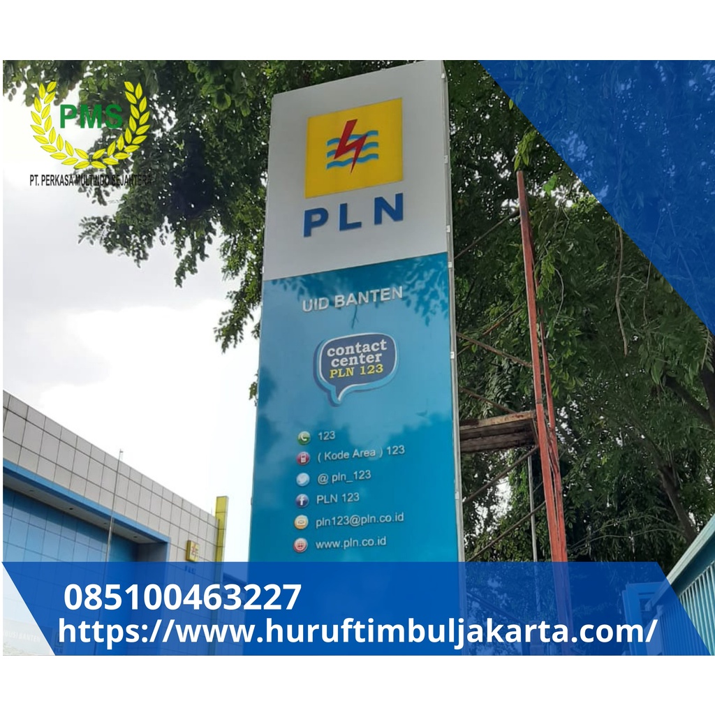 Jual Totem PLN Depok pylon sign pembuatan pylon sign pln,pylon office ...