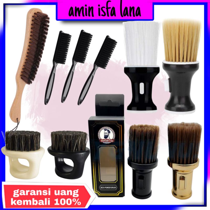 Jual Barbershop sikat cukur kuas isi bedak fade brush sikat leher ...