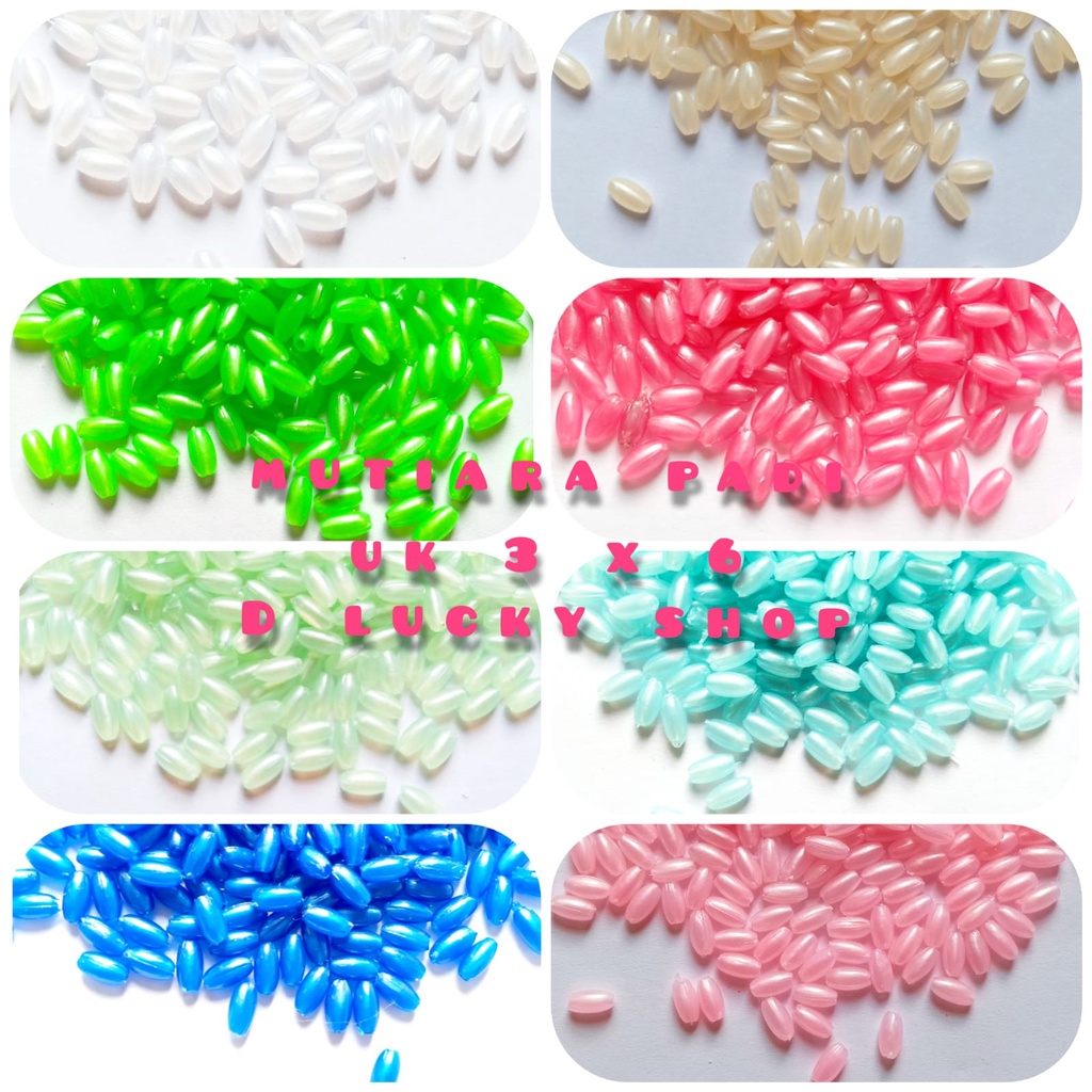 Jual mutiara padi/manik manik/mutiara ringan/mutiara sintetis ringan ...