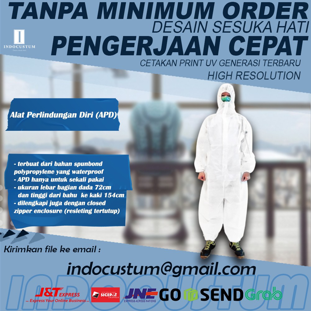 Jual Alat Pelindung Diri APD Medis Disposable Hazmat Suit Safety ...