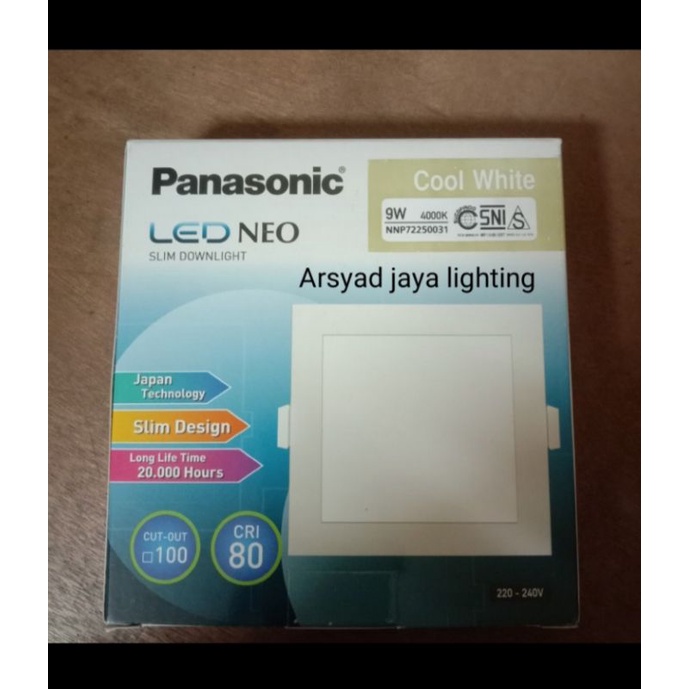 Jual Lampu downlight LED Neo slim 9 Watt kotak 4000k ( natural ...