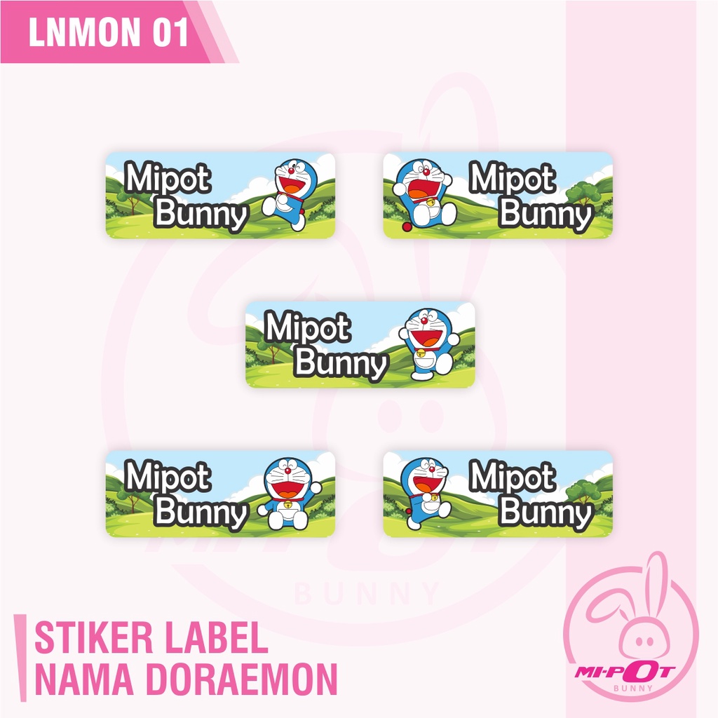 Jual STIKER LABEL NAMA - DORAEMON 01 | Shopee Indonesia