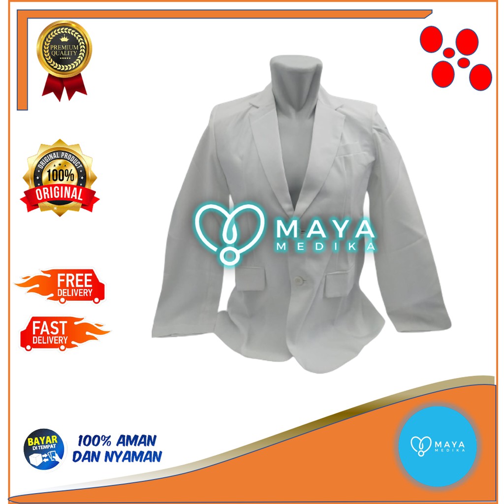 Jual Jas Apoteker Laki - Laki / Excellence / Lengan Panjang - Putih | Shopee Indonesia