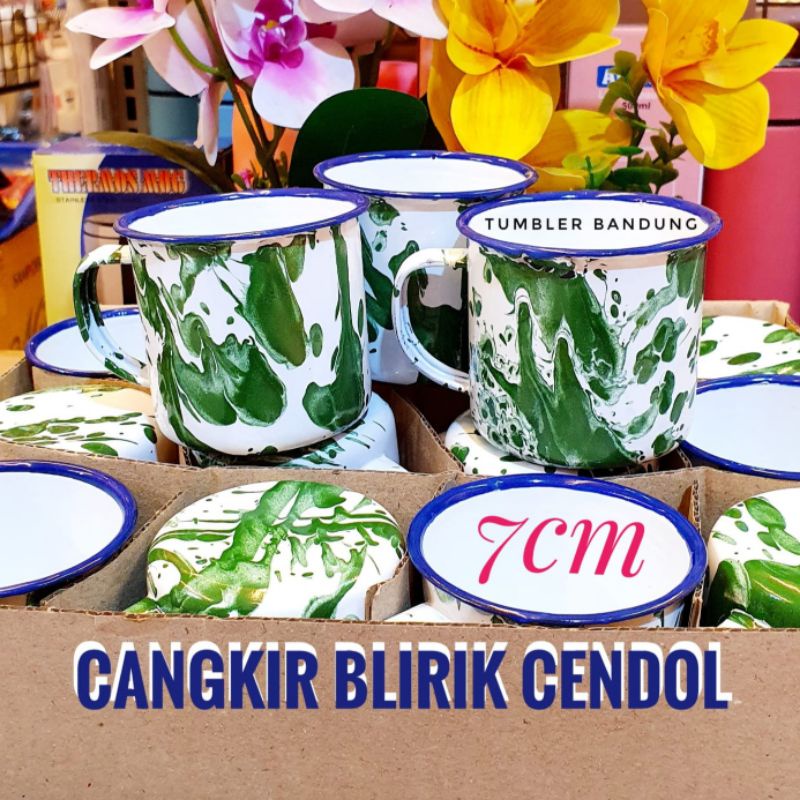 Jual cangkir enamel blirik blurik burik mug jadul 7cm cangkir jadul mug ...