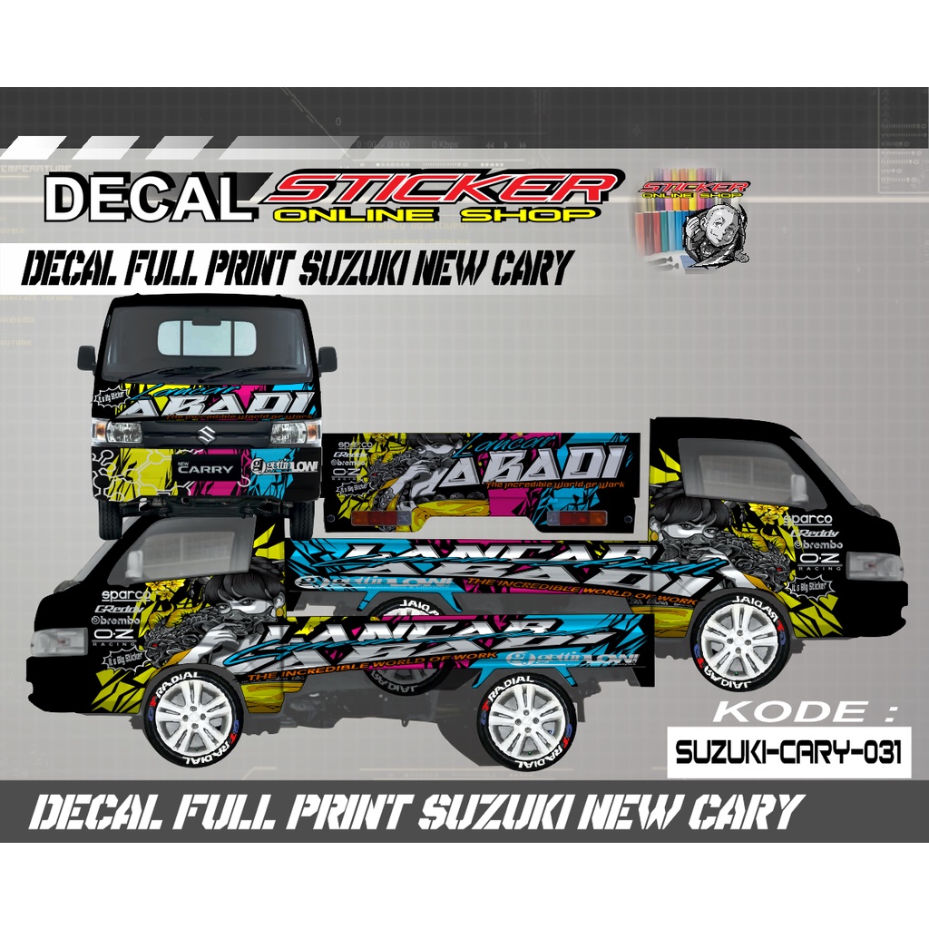 Jual STIKER NEW CARRY TAYO PICKUP DECAL STICKER FULL BODY VARIASI ...