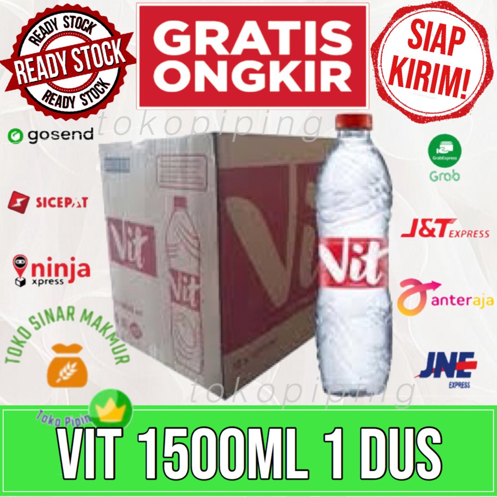 Jual VIT Air Mineral 1500ml 1 Dus isi 12 Botol | Shopee Indonesia