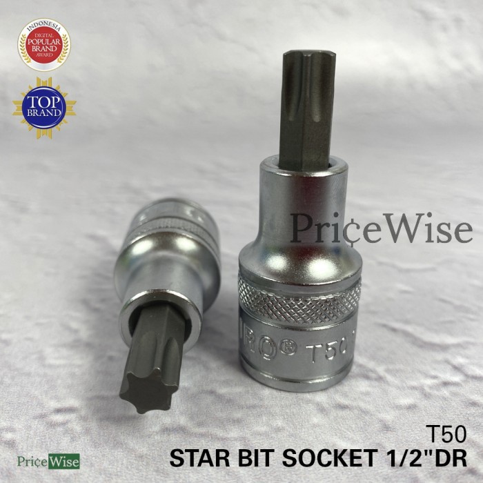 Jual Star Bit Socket 1/2" T50 Tekiro / Starbit Socket / Mata Sock L ...
