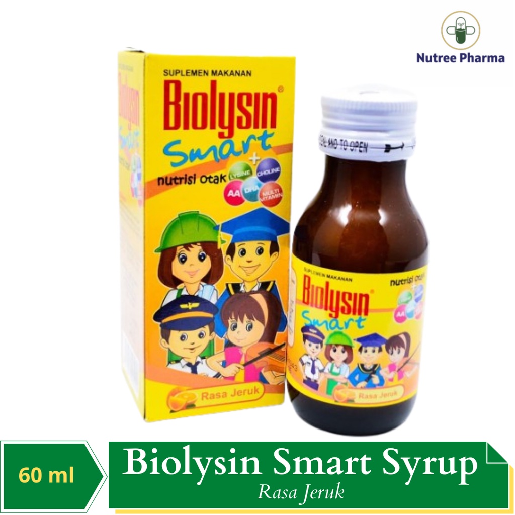 Jual ⚡MURAH & DIJAMIN ORI⚡ BIOLYSIN SMART SIRUP RASA JERUK 60 ML ...