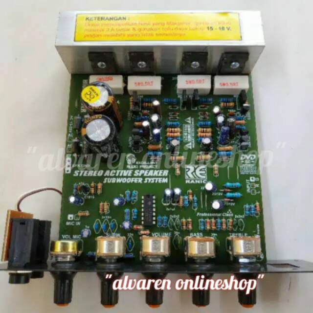 Jual Kit power amplifier active spiker stereo A + Mic | Shopee Indonesia