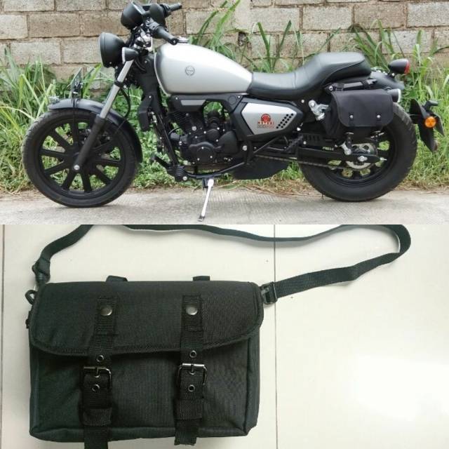Jual POSTMAN BLACK | Tas Motor Benelli Motobi 200 Evo 2 in 1 | Side bag ...