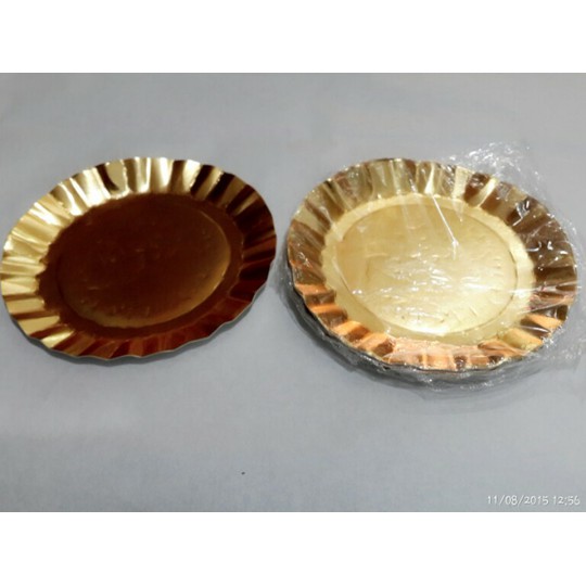 Jual 10 - 12 pc Piring Kertas Emas & Silver - Piring Kue - Piring Ultah | Shopee Indonesia