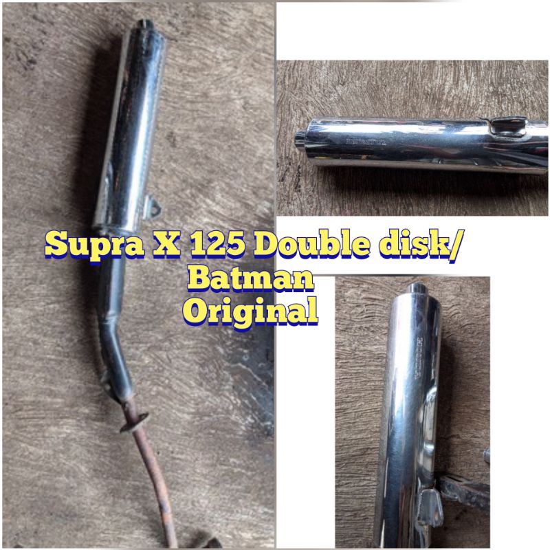 Jual knalpot Supra x 125 double disk Supra x Batman original copotan ...