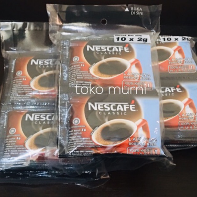 Jual NESCAFE CLASSIC RENCENG RENTENG SACHET 10 X 2gr | Shopee Indonesia