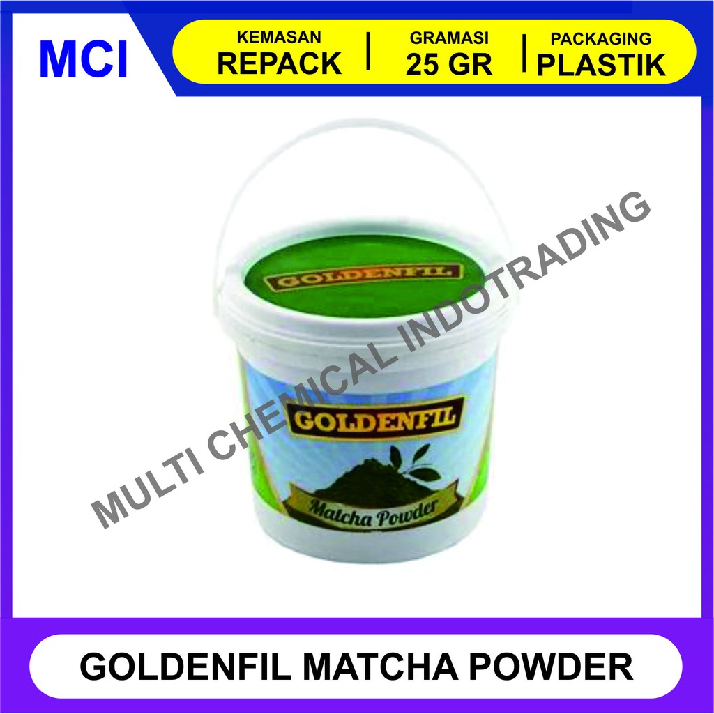 Jual PURE MATCHA POWDER GOLDENFIL REPACK 25 GR / BUBUK GREENTEA PREMIUM ...