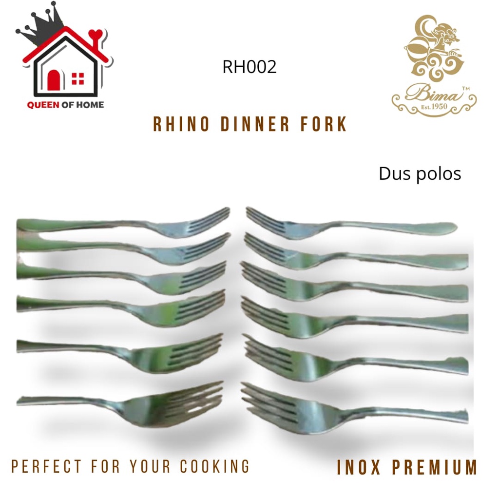 Jual Bima Dinner Fork Garpu Makan 18cm Lusinan Ecer Dus Polos RH002 ...