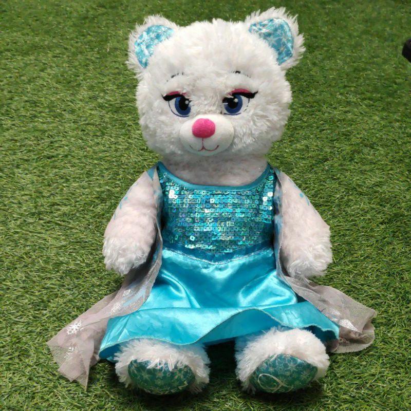 Jual SALE A Boneka Teddy Bear BAB Disney Frozen Fever Elsa Blue Sequin ...