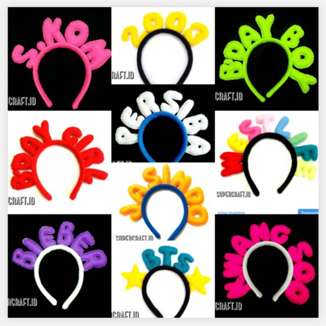 Jual Bando Nama Huruf Angka Wisuda Konser BTS WESTLIFE BIEBER Custom ...