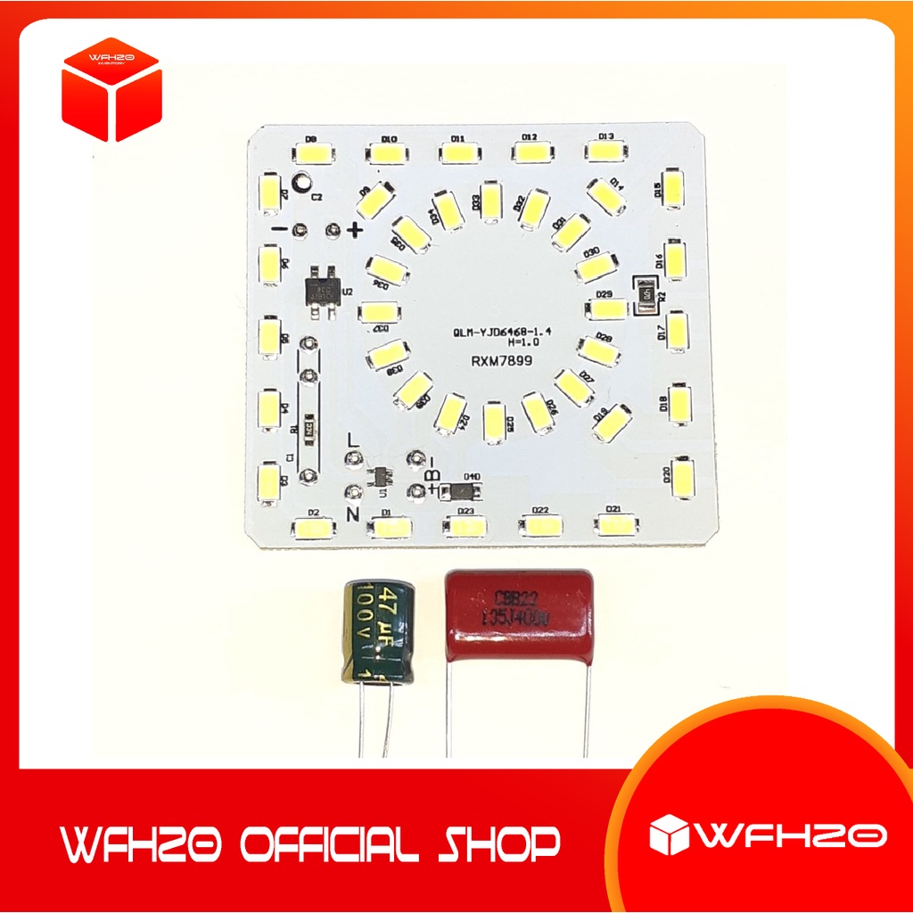 Jual Modul PCB LED 25 watt Lampu Emergency + Mylar & Elco AC 220V / DC ...