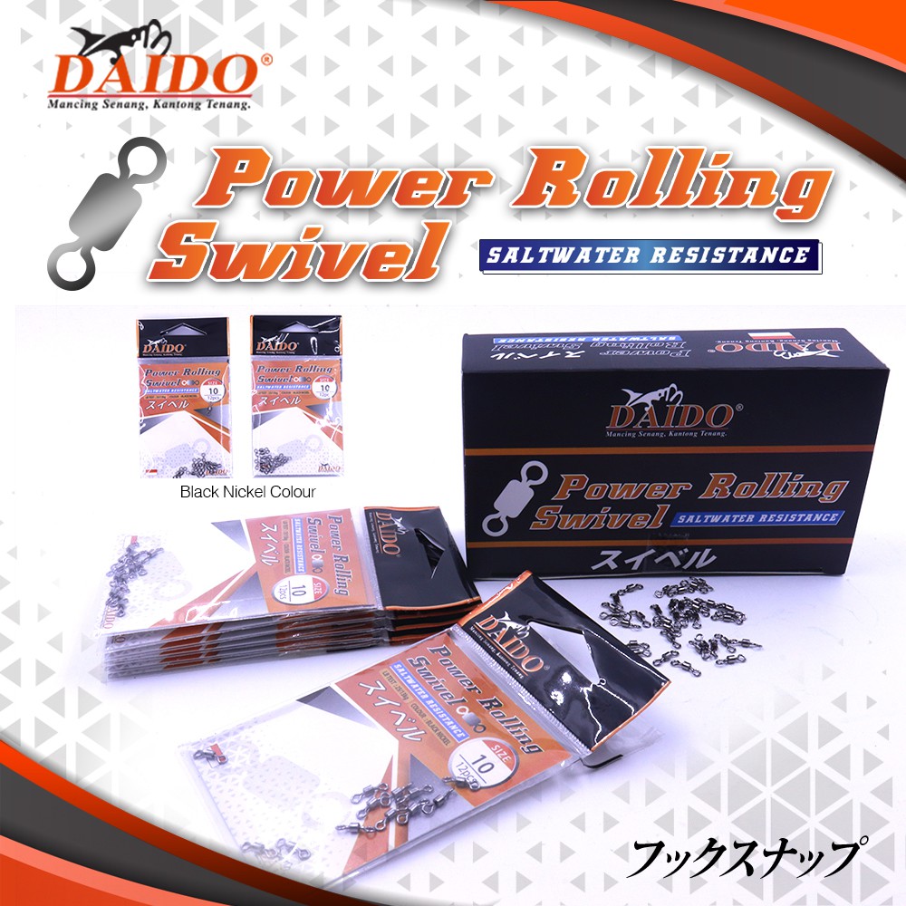 Jual DAIDO POWER ROLLING SWIVEL SALTWATER RESISTANCE UKURAN 1 SAMPAI 10 ...