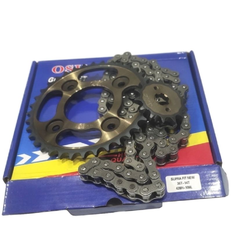 Jual Gear Paket Depan Belakang Set Rantai Supra Fit New Supra X 125 Karisma Revo Lama Old Ukuran ...