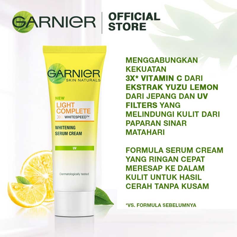 Jual Garnier Light Complete Whitening Serum Cream UV 20ml | Shopee ...