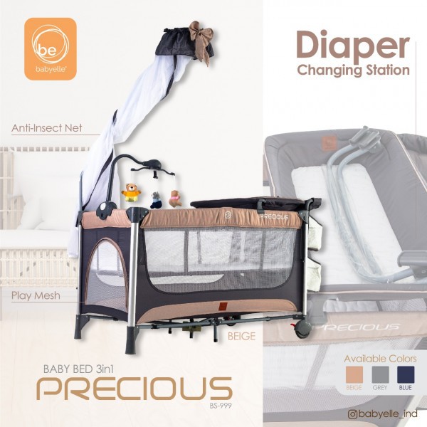 Jual Babyelle Precious Box Bayi 999 XLR Baby Bed 3in1 tempat tidur bayi ...