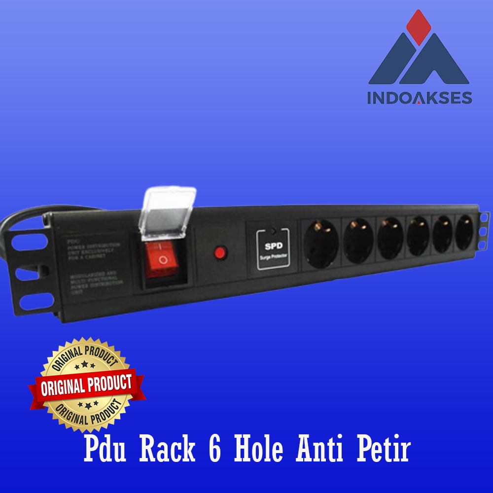 Jual PDU Rack 6 Hole Anti Petir - Pdu Horizontal 6 Outlet Power Distribution Unit 6 hole ...