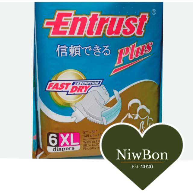 Jual Entrust Plus Popok Dewasa diapers size XL isi 6 | Shopee Indonesia