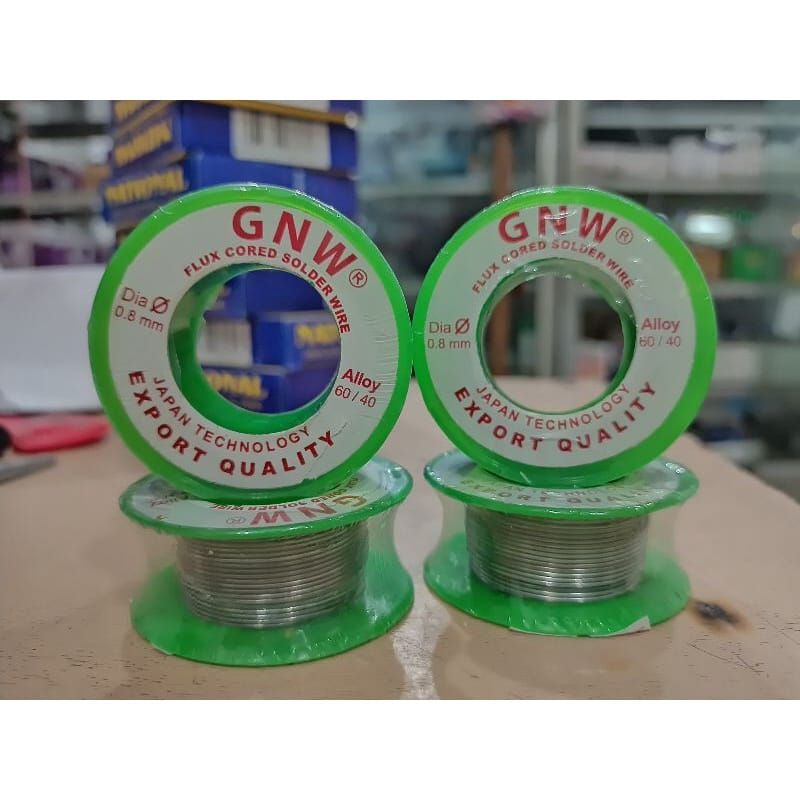 Jual Timah solder 5mt,10mt diameter 0,8mm Alloy 60/40 Japan flux cored ...