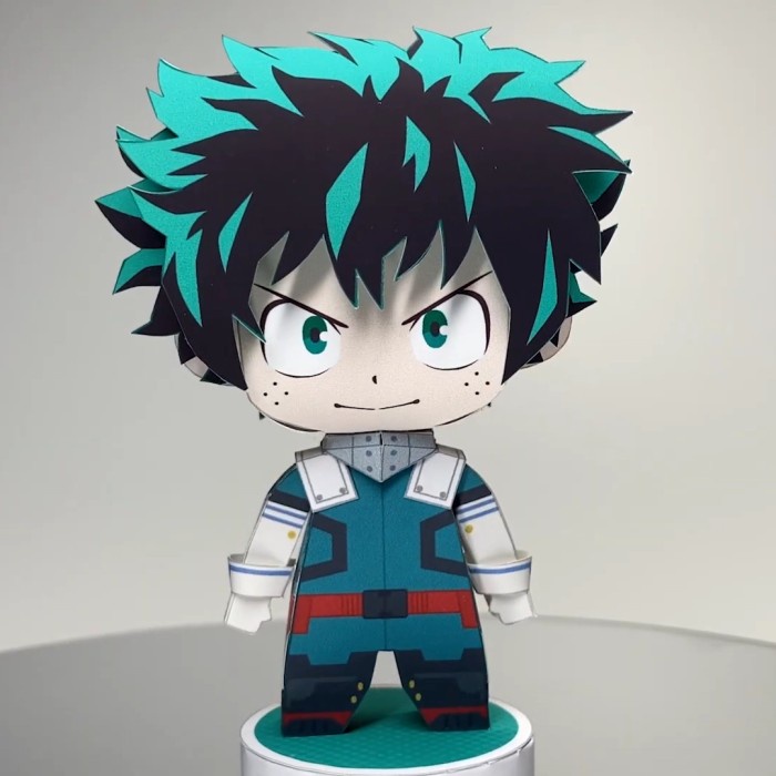 Jual Chibi Izuku Midoriya Deku My Hero Academia Miniature Papercraft ...
