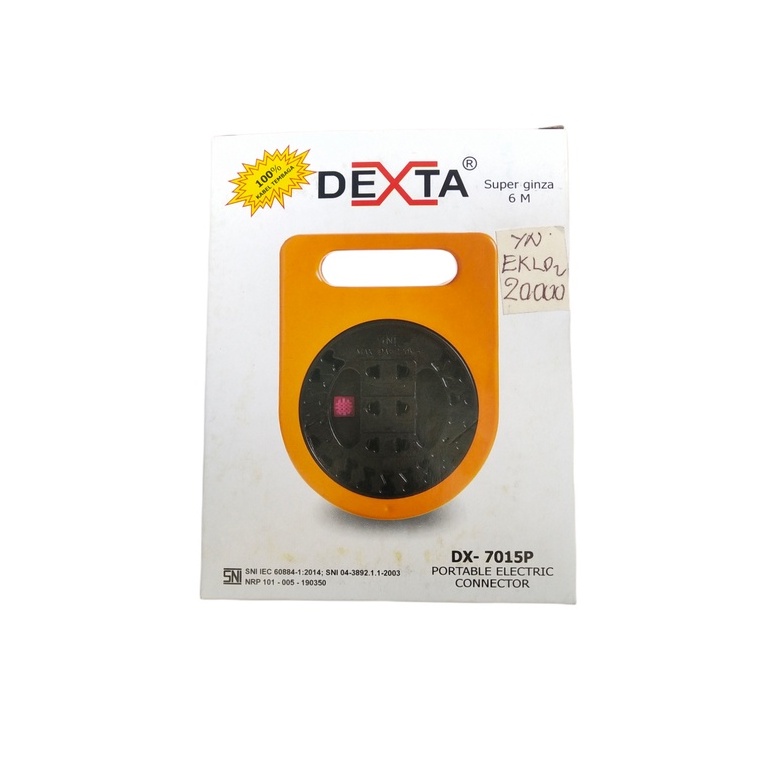 Jual Kabel box/ kabel roll/ kabel gulung Mini 6m DEXTA Steker Gepeng ...