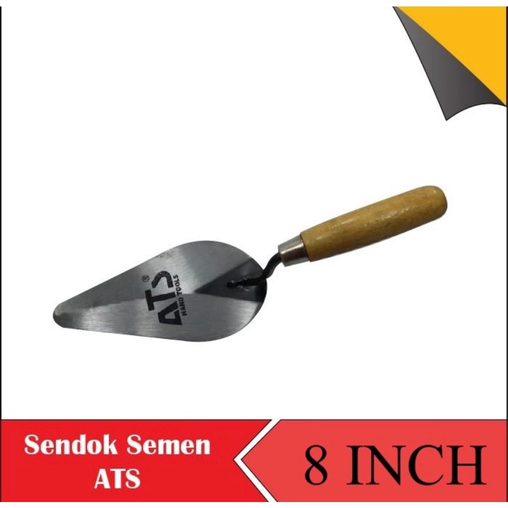 Jual ATS 8 inci Sendok Semen Oval ATS 8inch Gagang Kayu | Shopee Indonesia