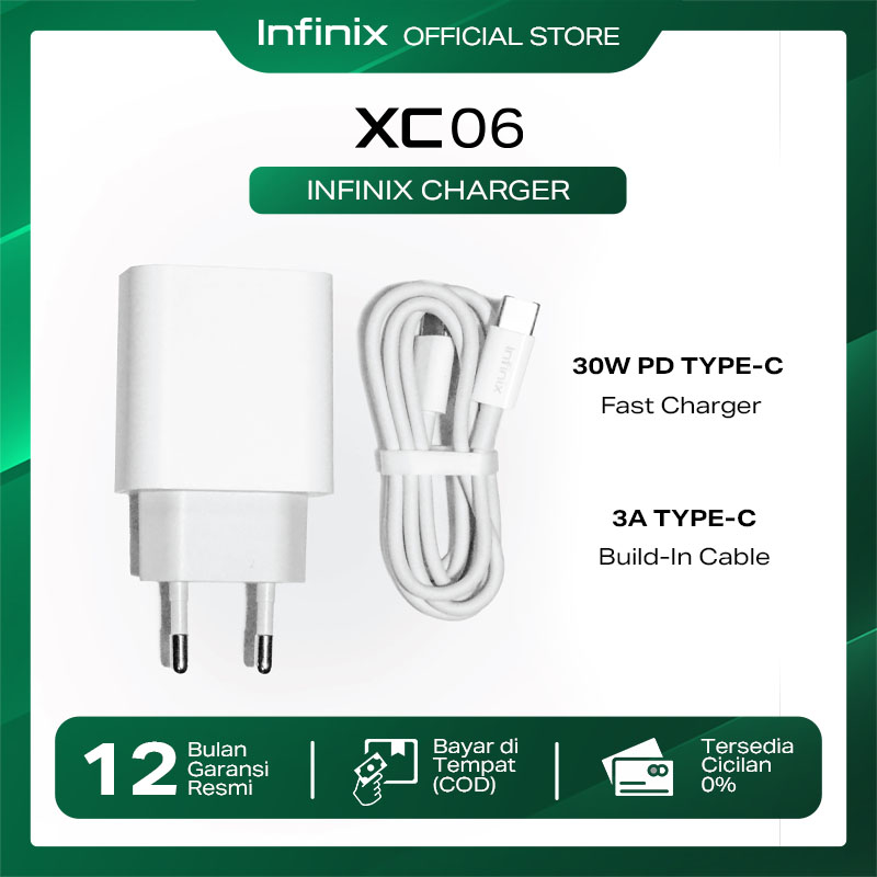 Jual Infinix XC06 Charger Kit - 30W Fast Charging Adaptor with 3A Type ...